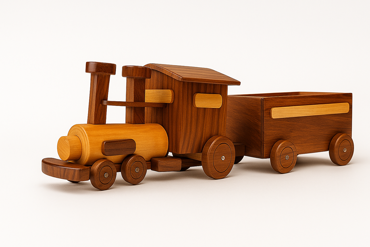 Handcrafted Wooden Train | Vintage Decor Showpiece – BEESARI